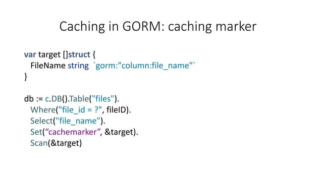 ORM in Go. Internals, tips & tricks | PPT
