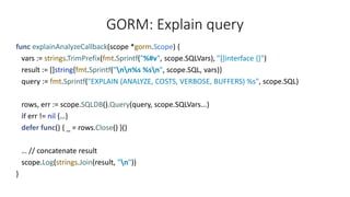 ORM in Go. Internals, tips & tricks | PPTX