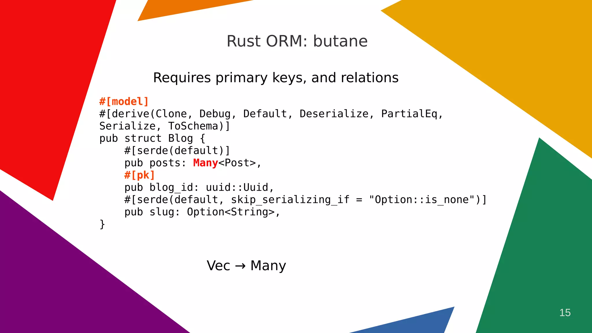 Rust ORMs and Migrations | PDF