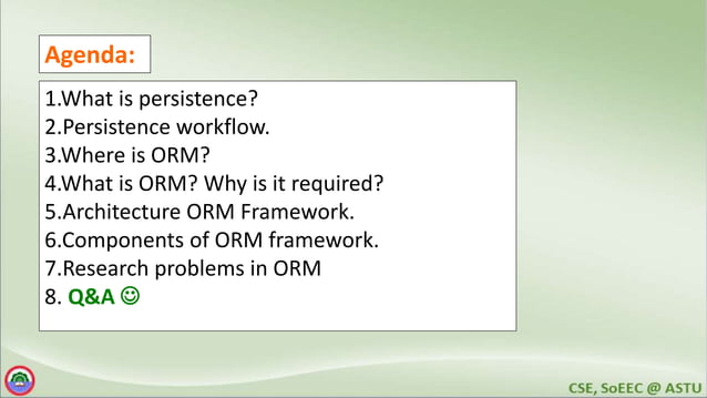 distributed system relation mapping (ORM) | PPT