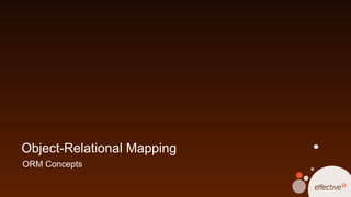 Object-Relational Mapping and Dependency Injection | PPTX