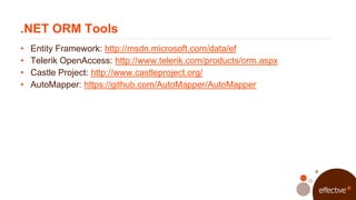 Object-Relational Mapping and Dependency Injection | PPTX