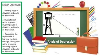 Angle of elevation and depression | PPTX