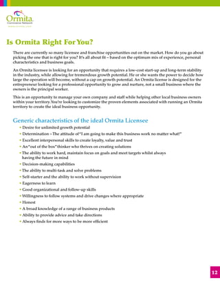 Ormita Licensee Overview | PDF | Business | Business and Finance