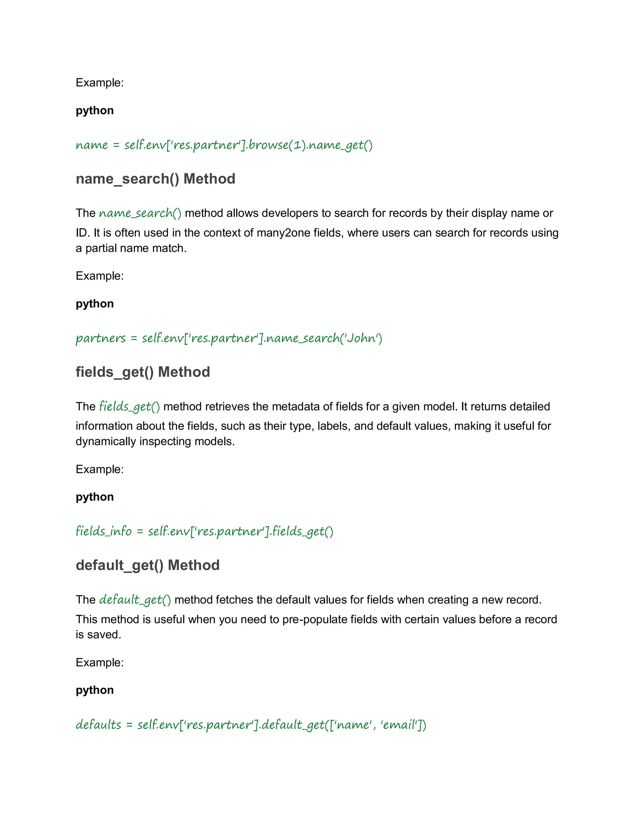 Understanding ORM in Odoo 18: Methods and Best Practices | PDF