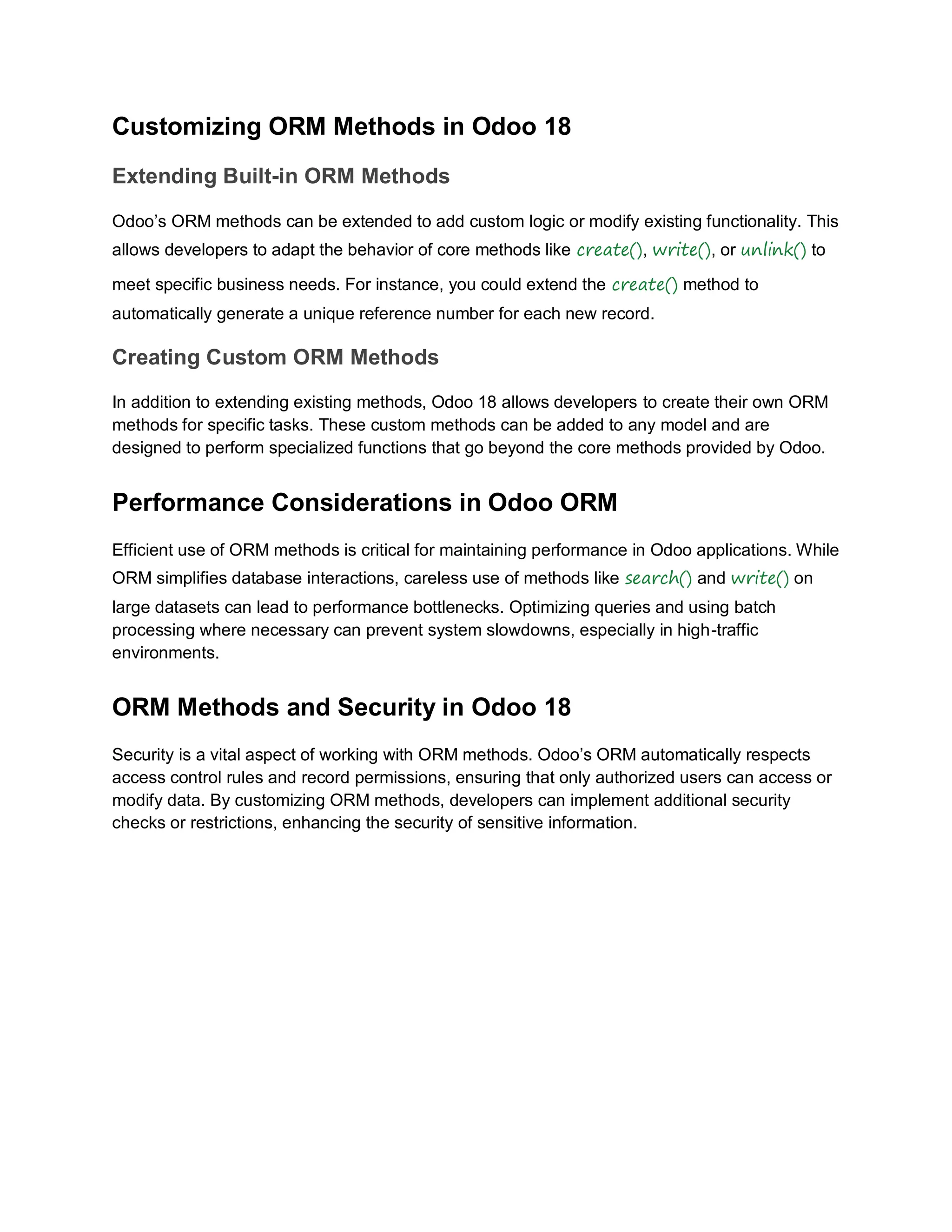 Understanding ORM in Odoo 18: Methods and Best Practices | PDF | Search | Internet