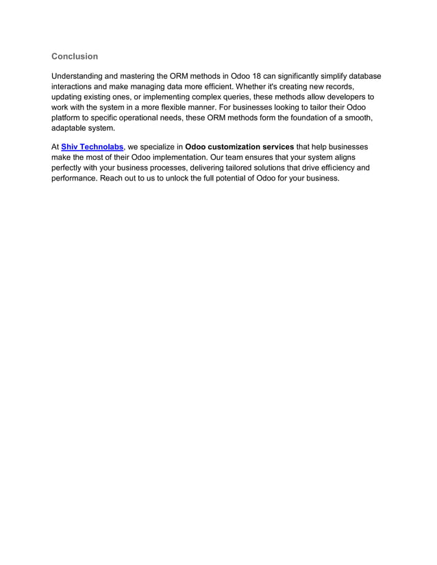 Understanding Orm In Odoo 18 Methods And Best Practices Pdf Search