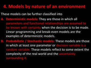 Models of Operations Research is addressed | PPTX