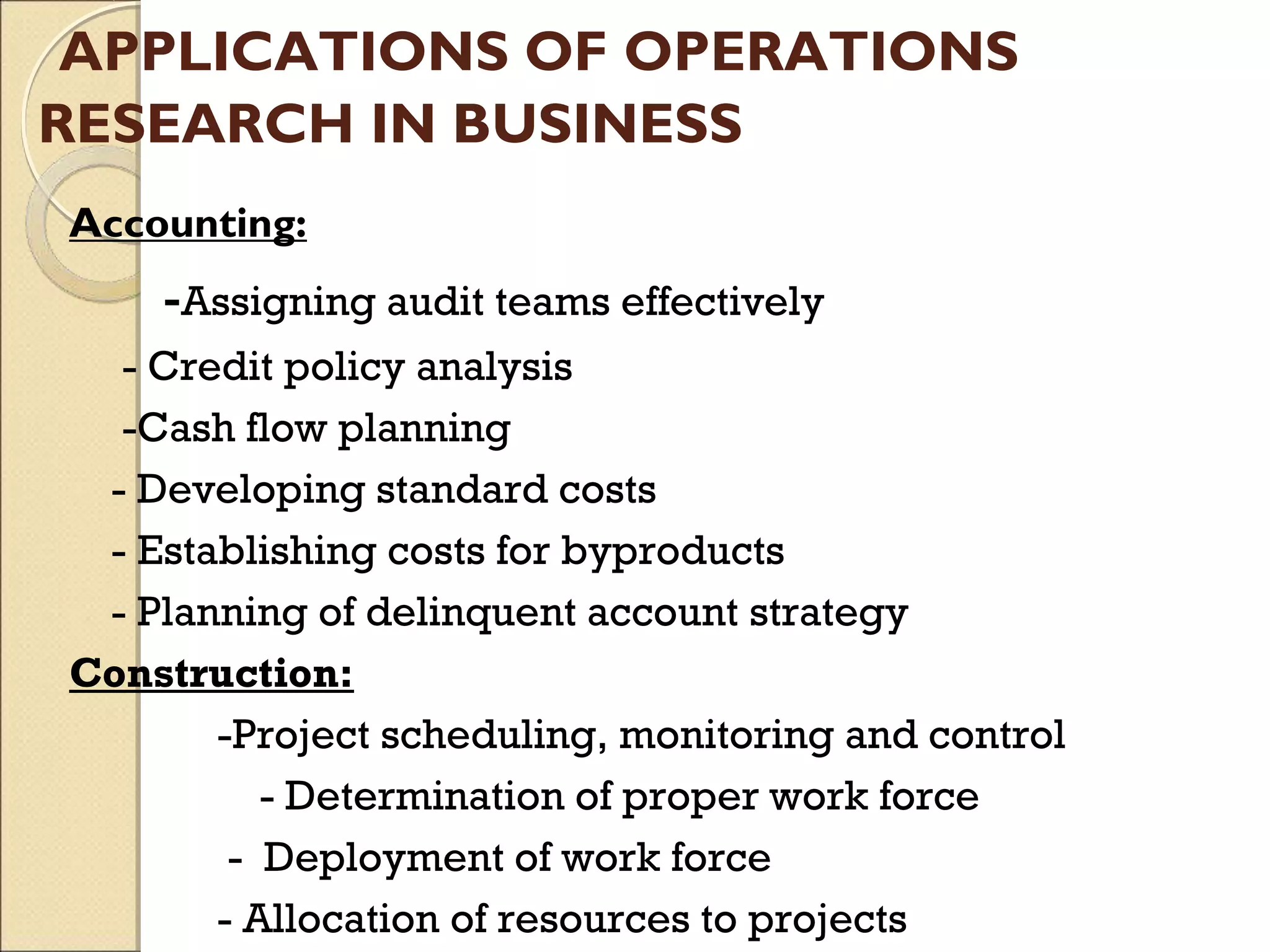 Introduction to Operations Research | PPTX | Business Administration ...