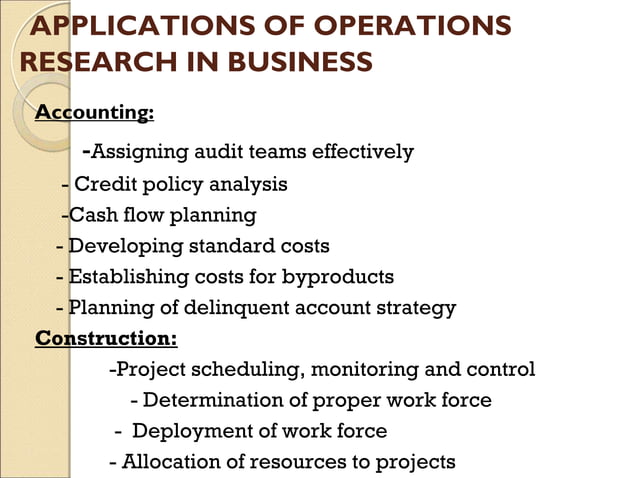 Introduction to Operations Research | PPTX | Business Administration ...