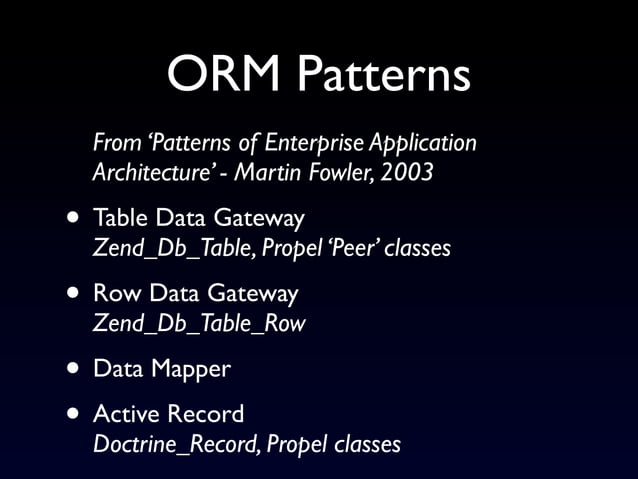 Object Relational Mapping In Php Ppt