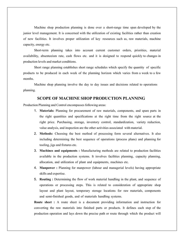 Operations Research & Methodology project report | PDF | Manufacturing ...