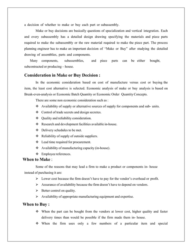 Operations Research & Methodology project report | PDF | Manufacturing ...