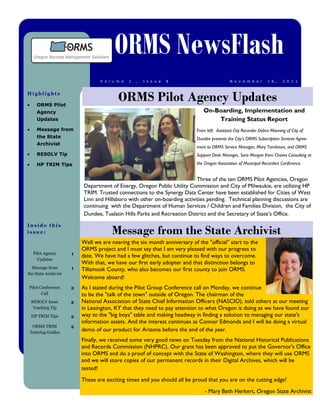 Orms news flash volume 1 issue 8 | PDF | IT and Internet Support | Internet