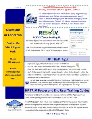 Orms news flash volume 1 issue 8 | PDF