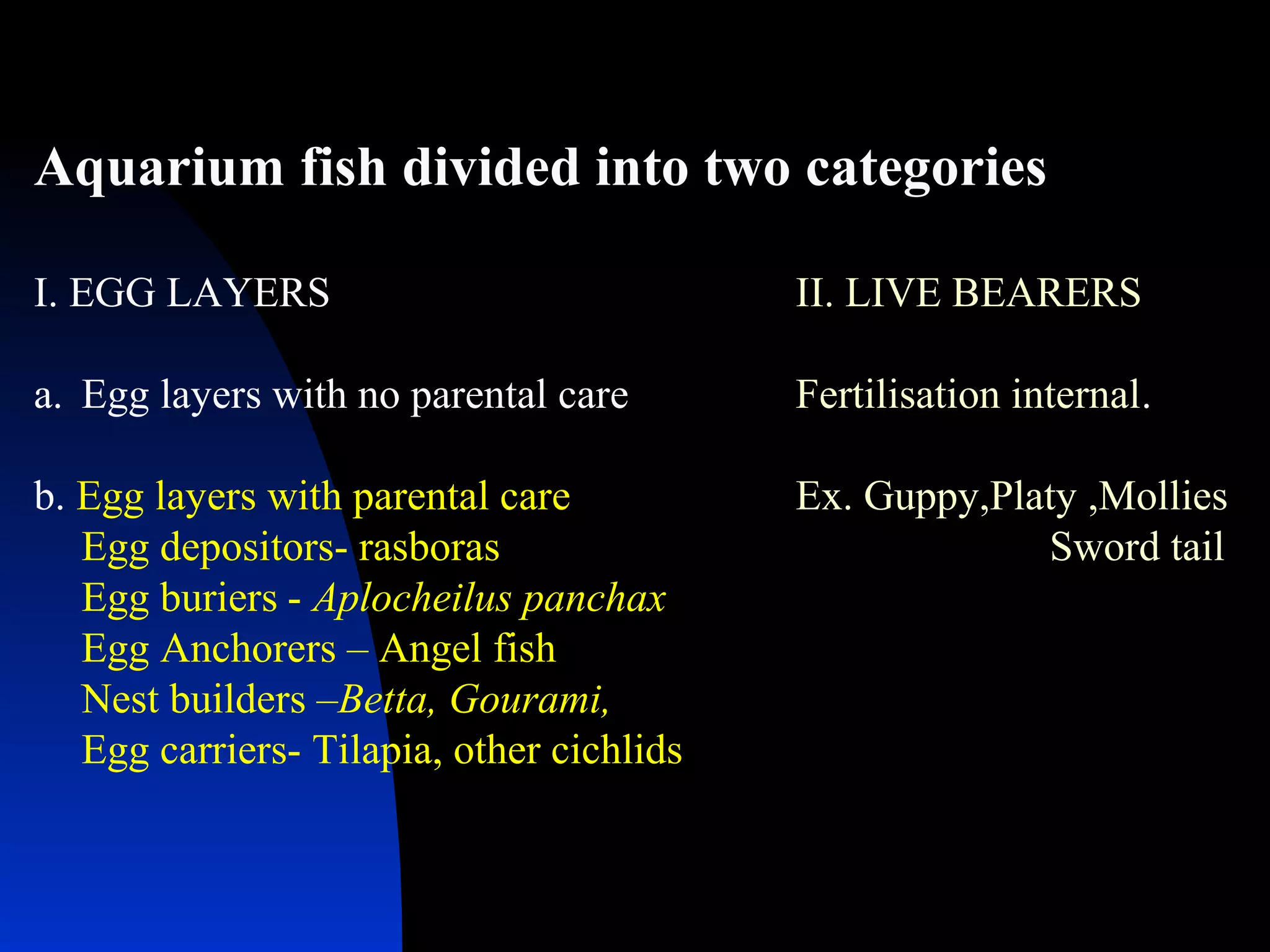 Ornamental fish breeding | PPT