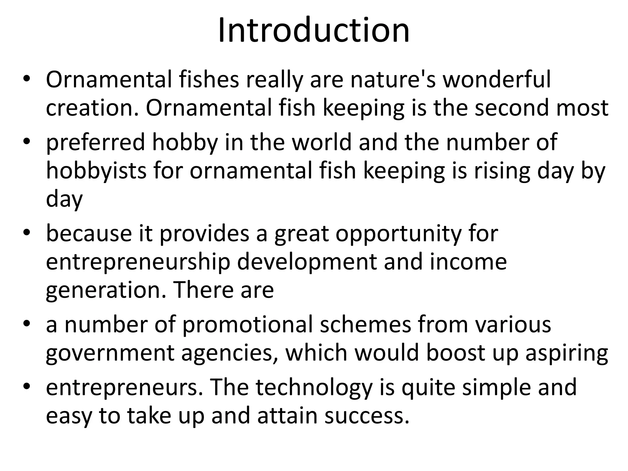 Ornamental fish culture | PPTX