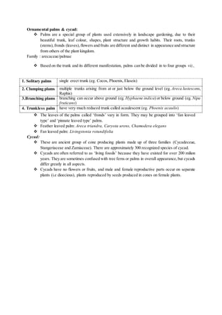 Ornamental palms practical | PDF