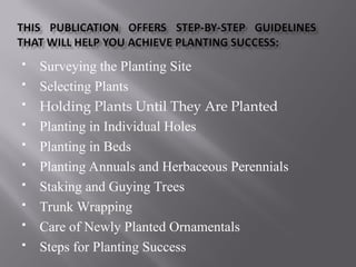 plants soil preparation and planting procedure in landscaping | PPT