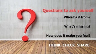 Facts and Fears: Fact Checking in the Age of Online Misinformation | PPTX