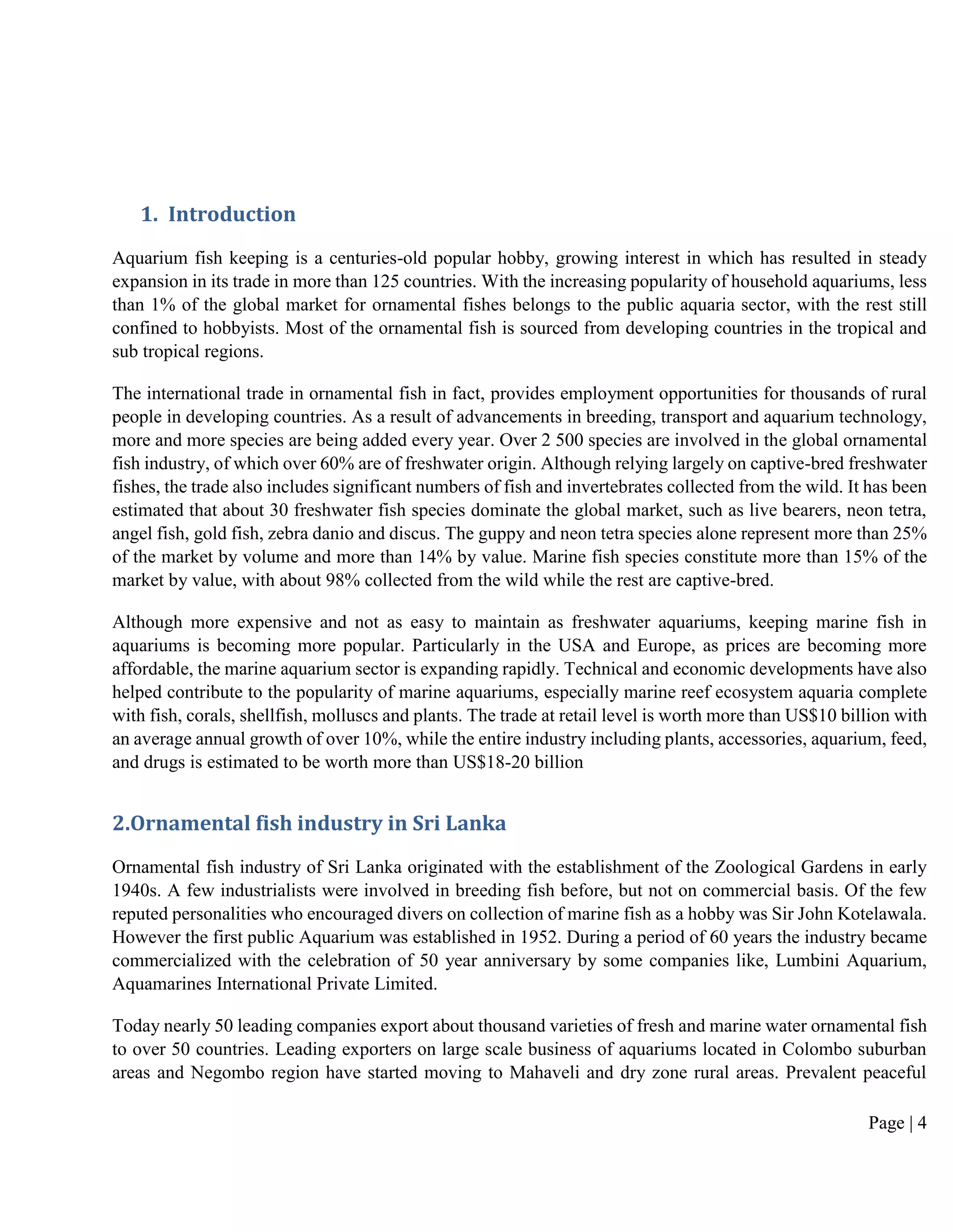 Ornamental fish cultivation | PDF