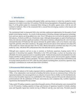 Ornamental fish cultivation | PDF