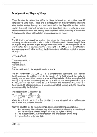 Ornithopter flying wing mecahnism report | PDF
