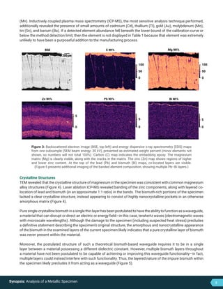 Synopsis: Analysis of a Metallic Specimen | PDF | Chemistry | Science