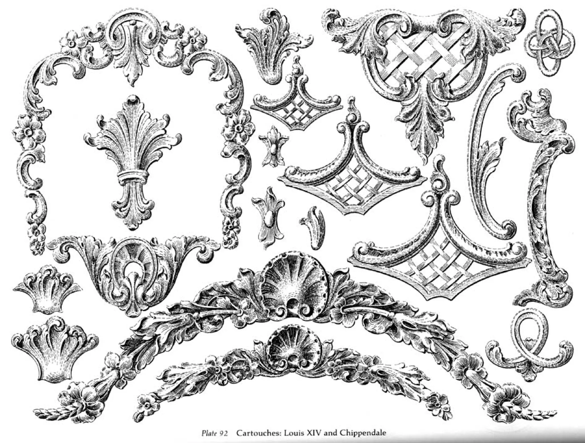 Ornamental Borders, Scrolls ang Cartouches in Historic Decorative ...