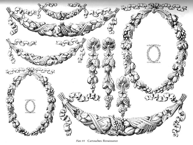 Ornamental Borders, Scrolls ang Cartouches in Historic Decorative ...