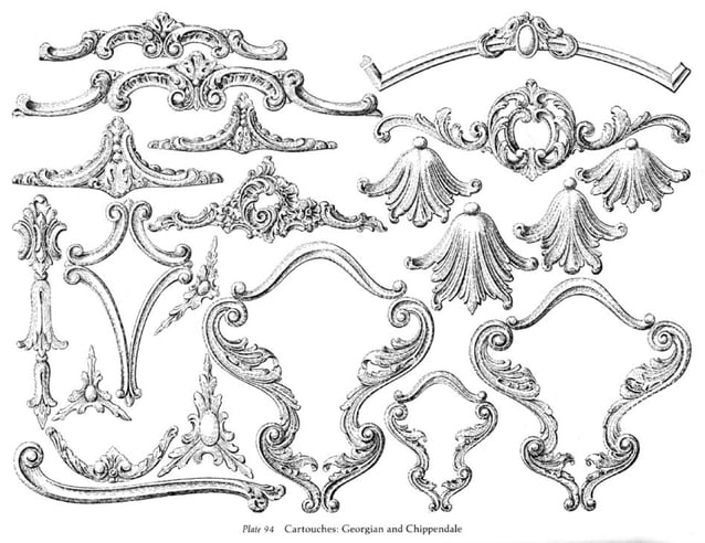 Ornamental Borders, Scrolls ang Cartouches in Historic Decorative ...