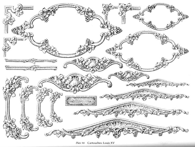 Ornamental Borders, Scrolls ang Cartouches in Historic Decorative ...