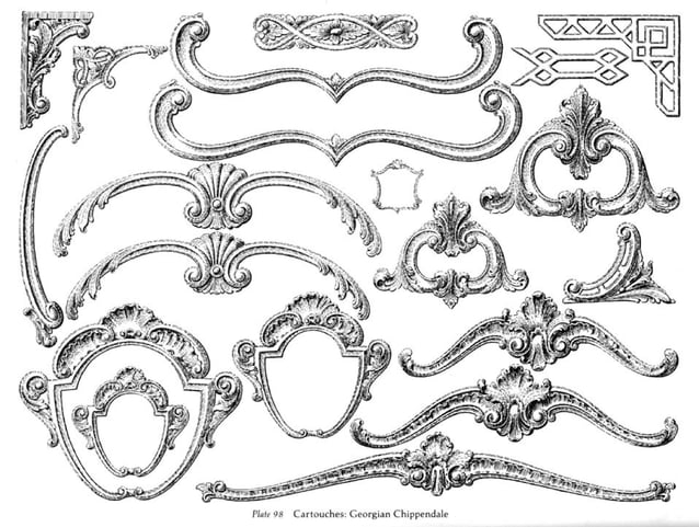 Ornamental Borders, Scrolls ang Cartouches in Historic Decorative ...