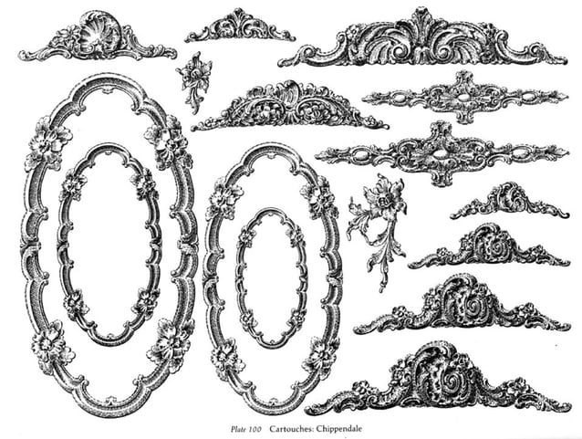 Ornamental Borders, Scrolls ang Cartouches in Historic Decorative ...