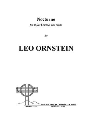 Ornstein clarinet nocturne | PDF