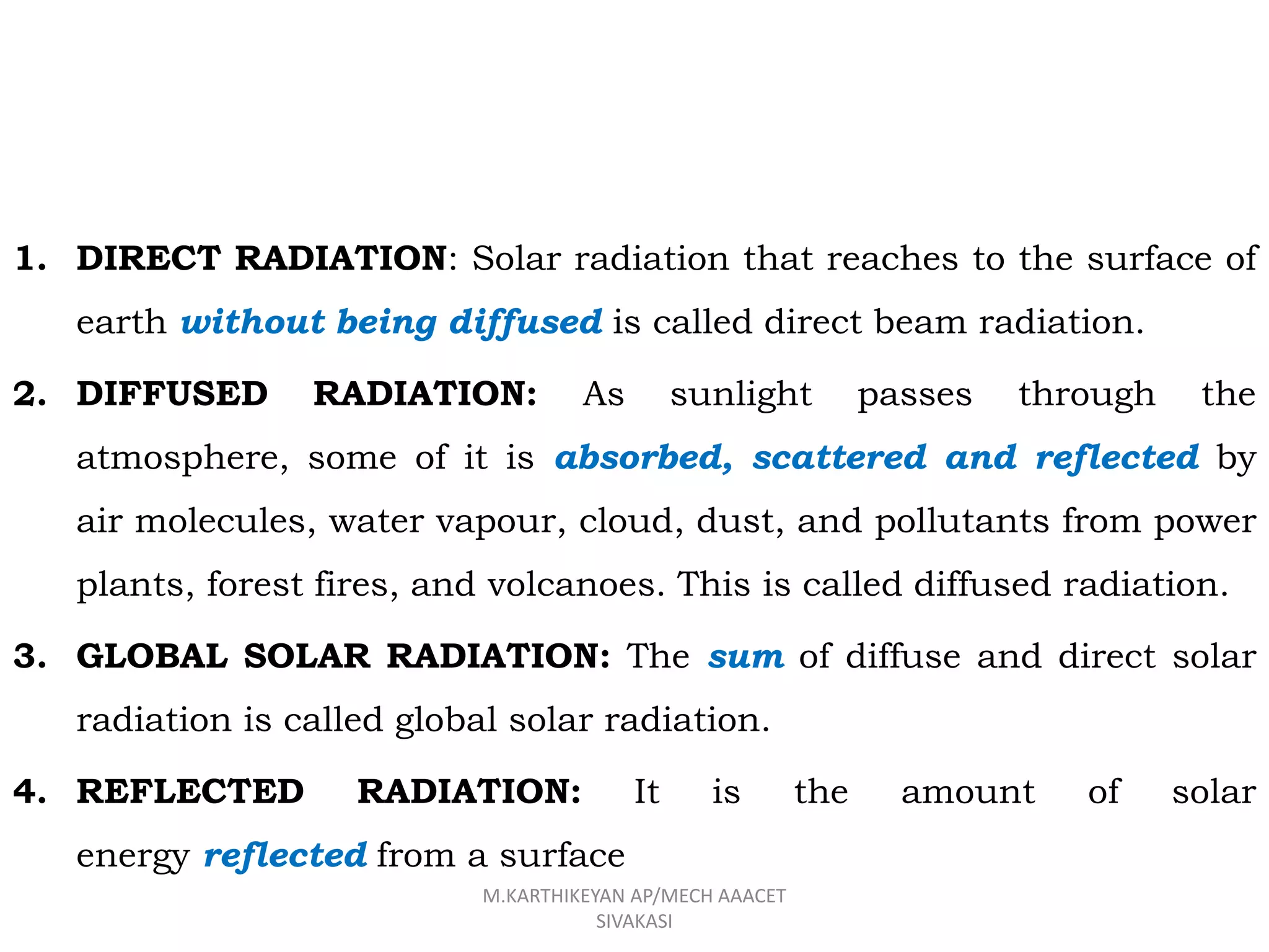 Oro551 res- unit 1 - extra terrestrial and terrestrial solar radiation ...