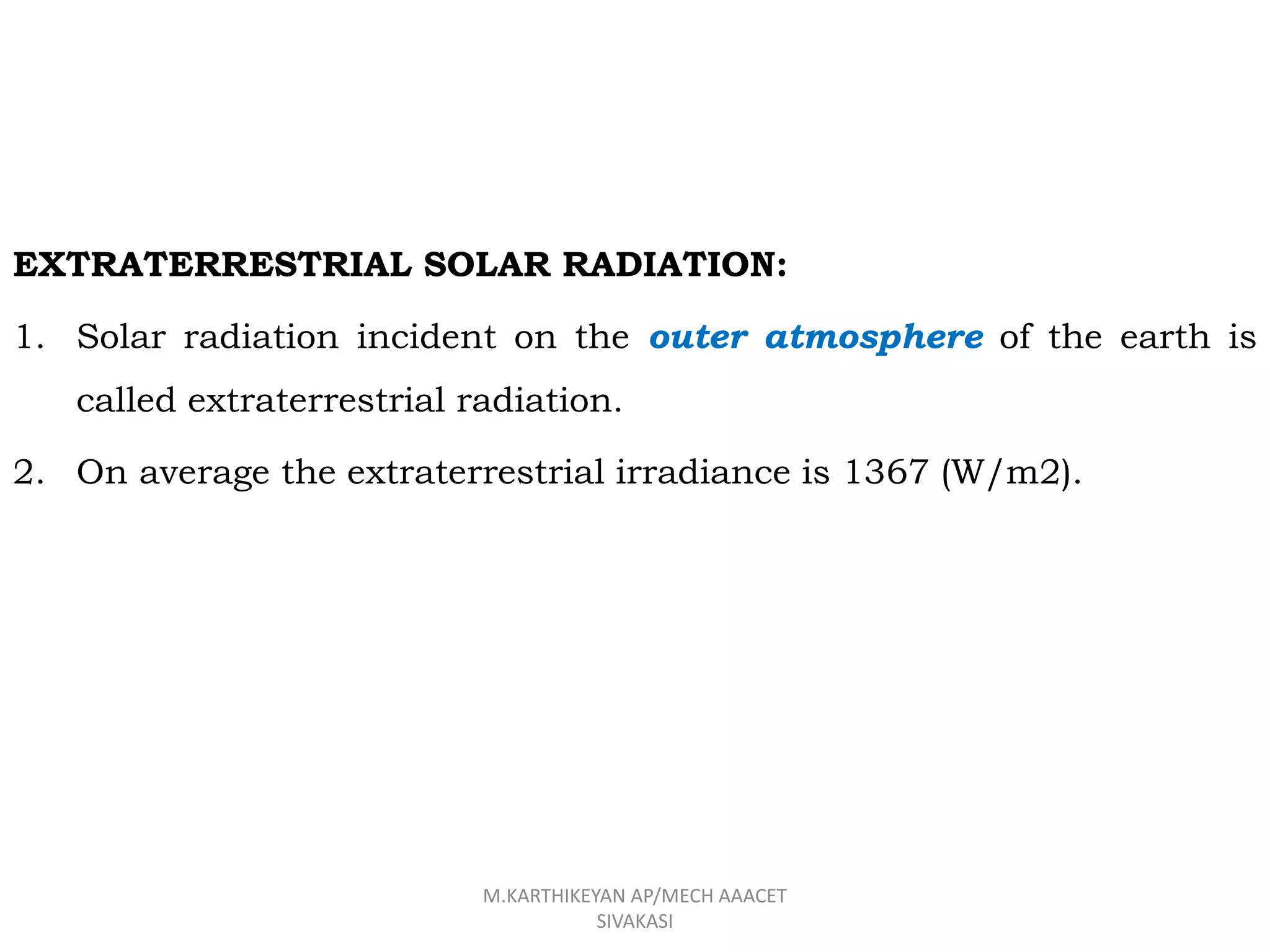 Oro551 res- unit 1 - extra terrestrial and terrestrial solar radiation ...