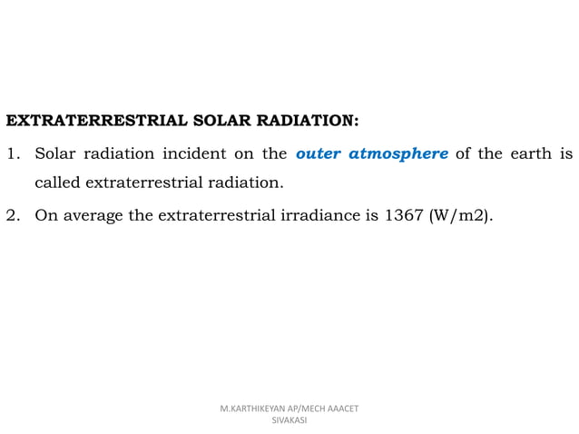 Oro551 res- unit 1 - extra terrestrial and terrestrial solar radiation ...