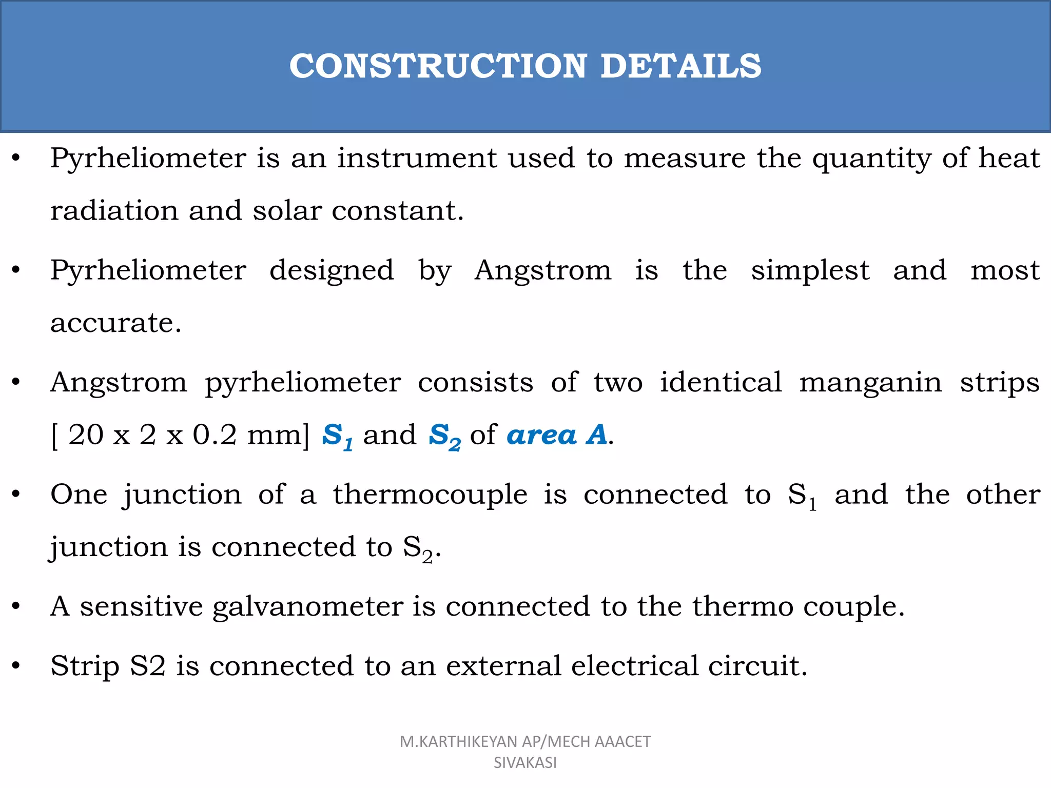 Oro551 res - unit 1 - instruments for measuring solar radiation and sun ...