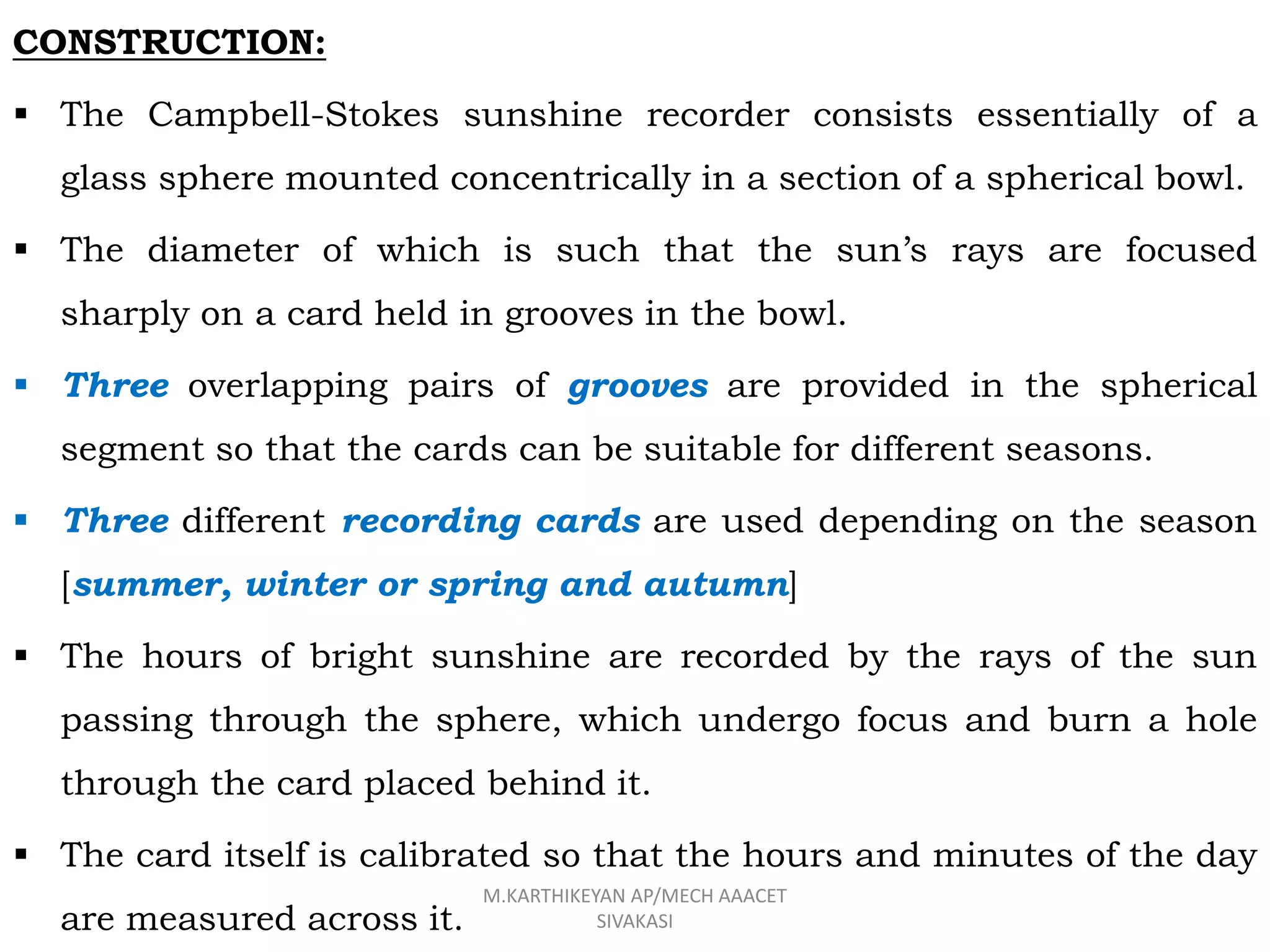Oro551 res - unit 1 - instruments for measuring solar radiation and sun ...