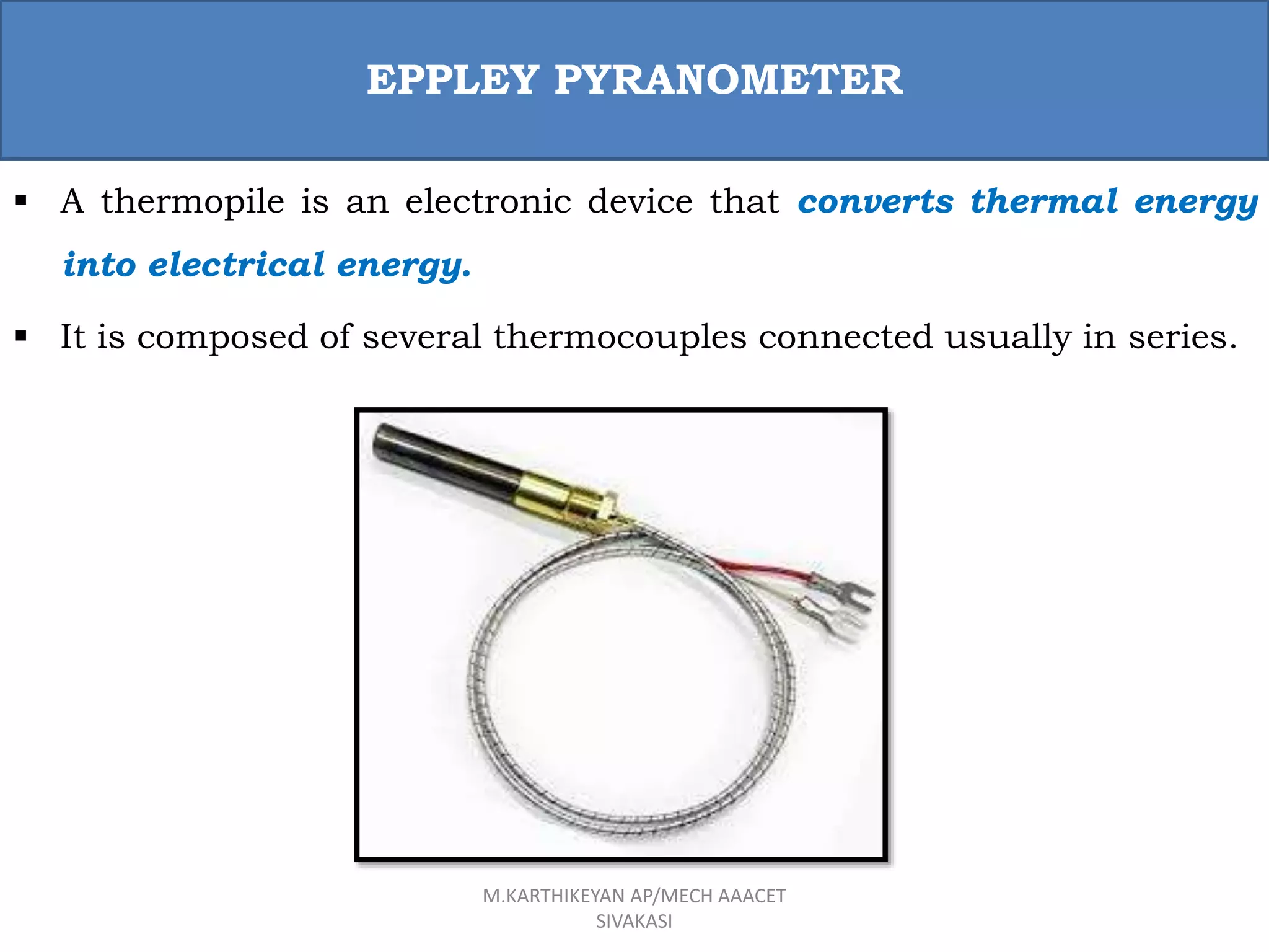 Oro551 res - unit 1 - instruments for measuring solar radiation and sun ...