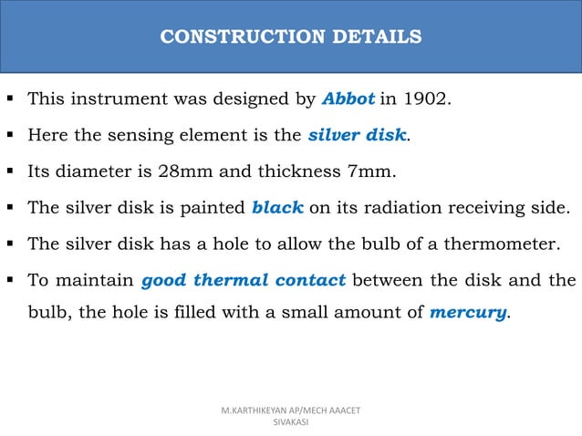 Oro551 res - unit 1 - instruments for measuring solar radiation and sun shine | PPTX