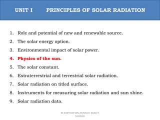 Oro551 res - unit 1 - physics of the sun | PPTX