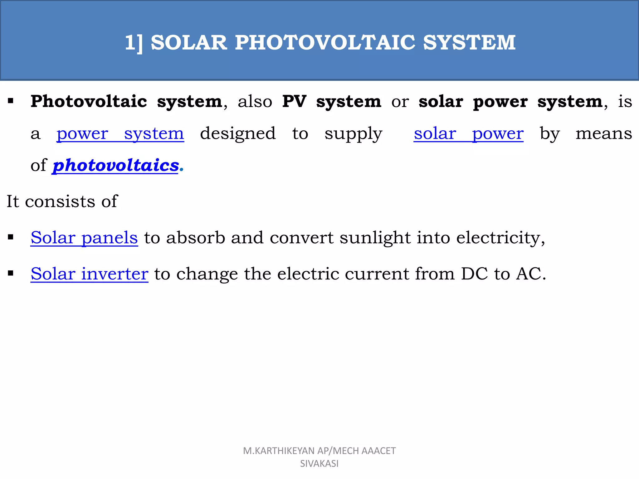 Oro551 res- unit 1 - the solar energy option | PPTX