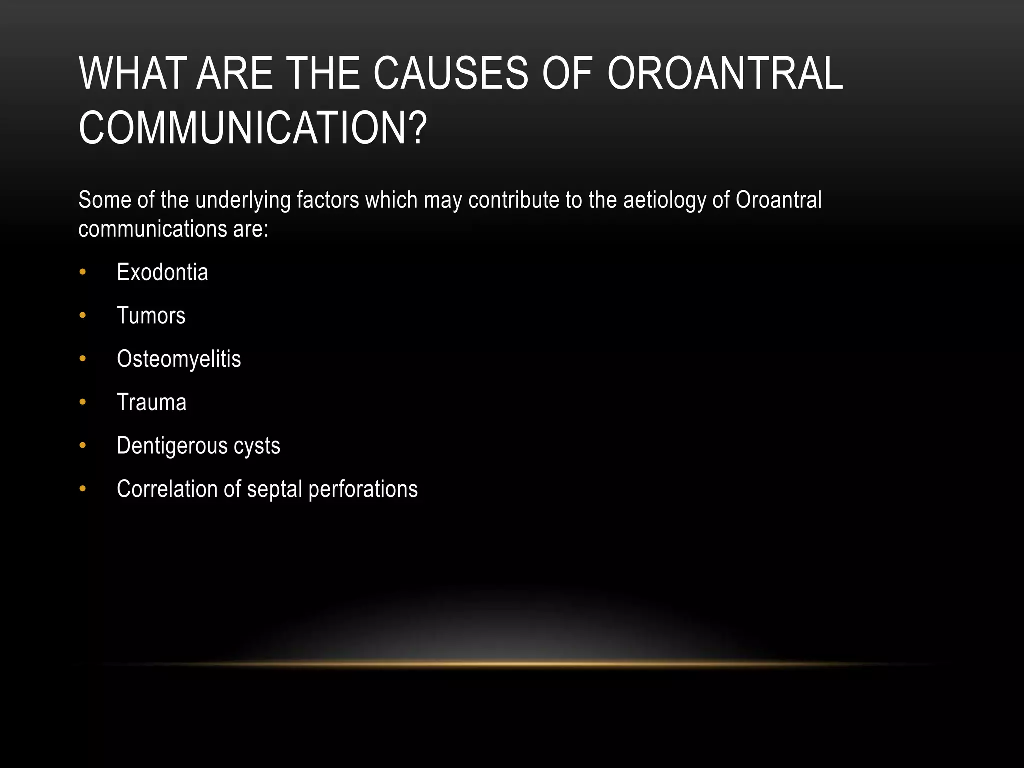Oroantral communication | PPTX