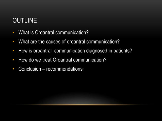 Oroantral communication | PPT