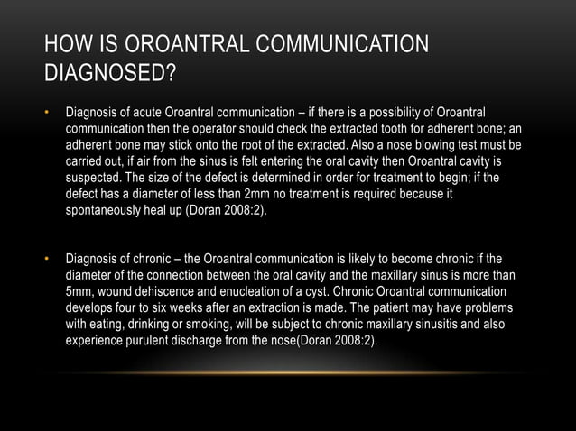 Oroantral communication | PPTX