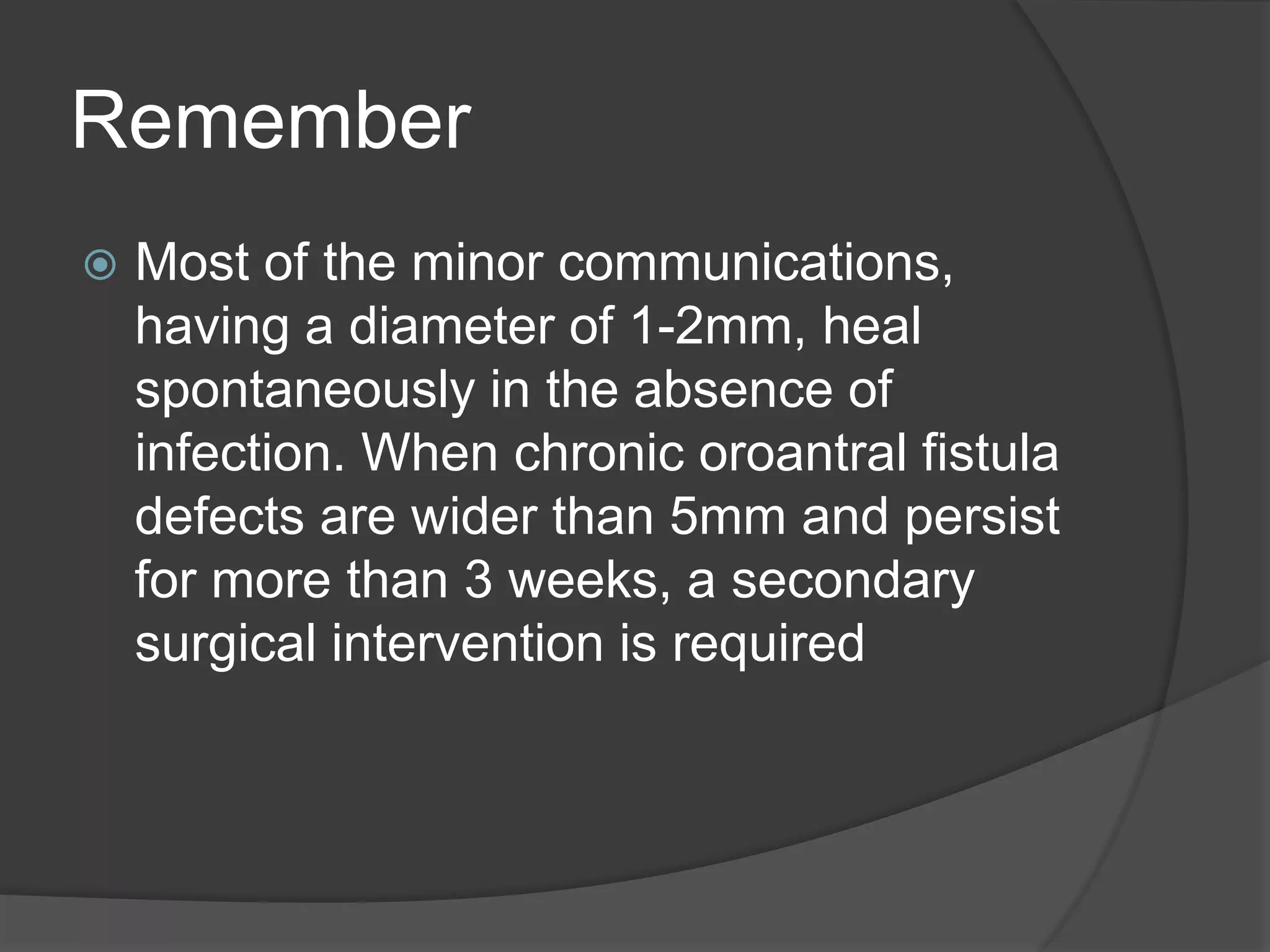 Oro – antral communication | PPTX