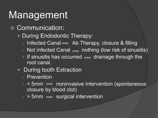 Oro – antral communication | PPTX | Ear, Nose and Throat Conditions ...
