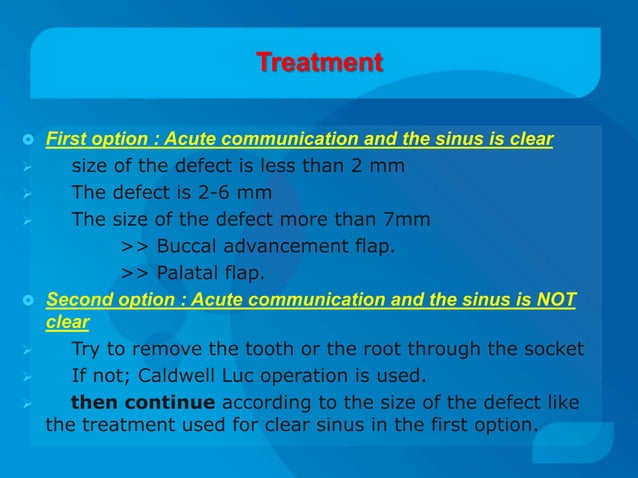 Oroantral Communication by assistant professor dr bayad jaza | PPT
